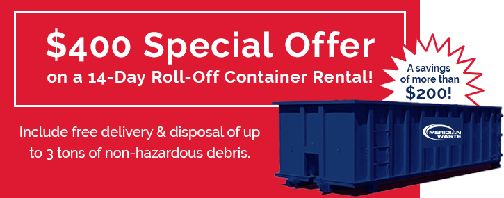 Meridian Waste Blue Ridge Roll-Off Special Offer